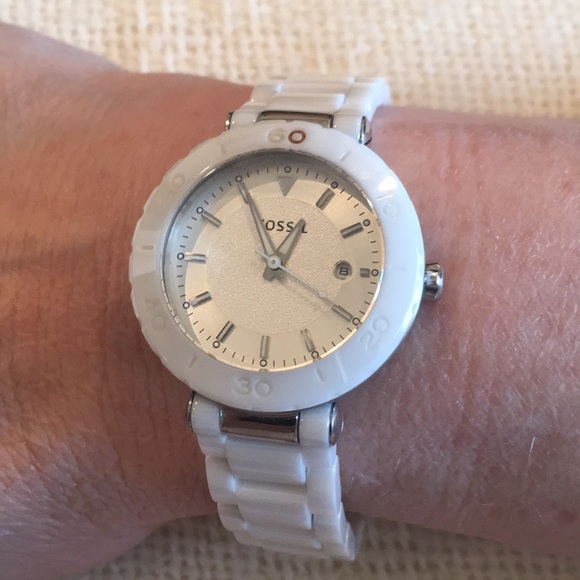 Fossil | Accessories | High End White Ceramic Fossil Watch | Poshmark